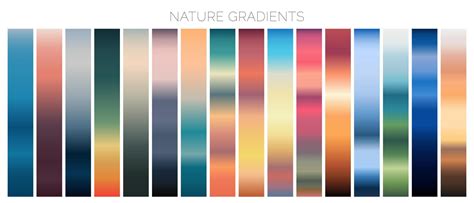 Nature Gradient Swatch Set 49700250 Vector Art At Vecteezy