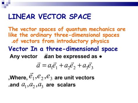 Linear Vector Space PPT