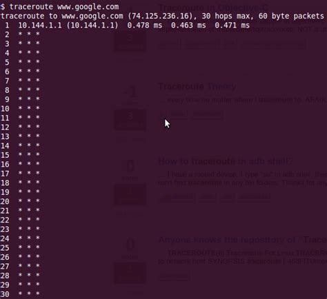 Networking Traceroute Outputs Only Super User