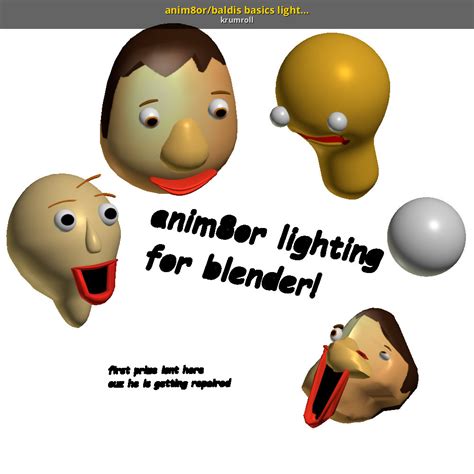 anim8or baldis basics lighting for blender 3d model