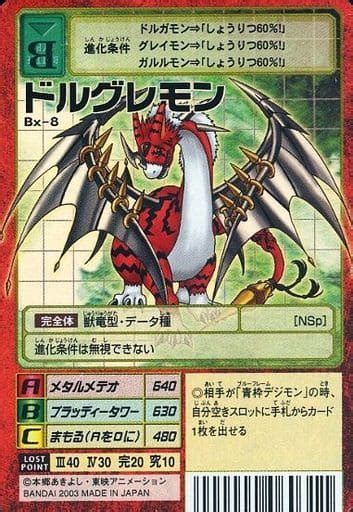 駿河屋 Bx 8：ドルグレモン（旧デジモンカードゲーム）