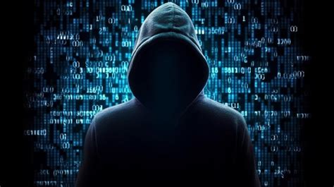Premium Ai Image Anonymous Binary Code Hacker Under The Jacket Hood