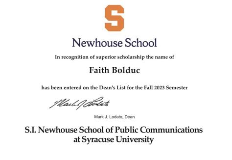 Faith Bolduc On Linkedin I Am Happy To Say That I Have Made The Deans