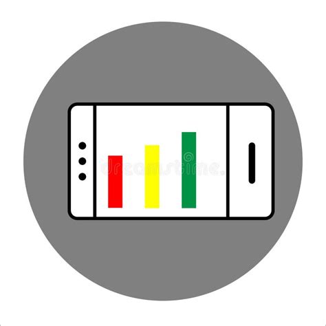 Graph Icon In Trendy Flat Style Isolated On Grey Background Stock
