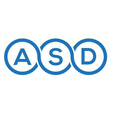 Asd Letter Logo Design On White Background Asd Creative Initials