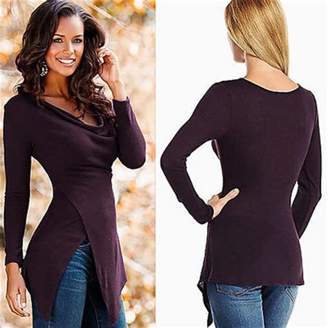 Autumn Winter Warm Sexy Women Long Sleeveshirt Tops Fashion Ladies Top