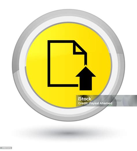 上傳文檔圖示黃色圓形按鈕向量圖形及更多下載圖片 下載 交換 圓形 Istock