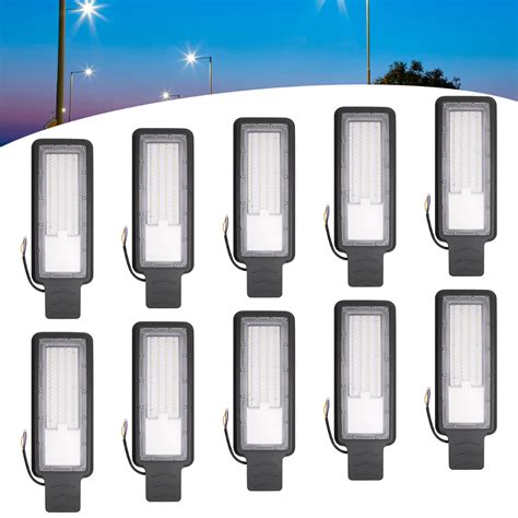 Kit 10 Luminaria Led Rua Publica Smd Poste 100w Prova Dagua Shopee Brasil