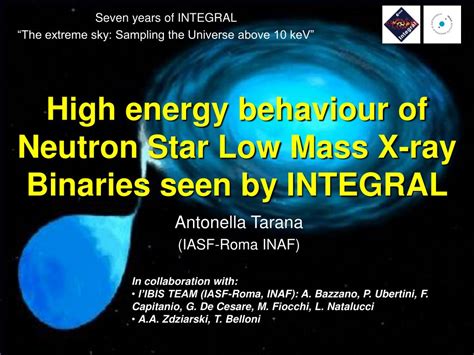 Ppt High Energy Behaviour Of Neutron Star Low Mass X Ray Binaries
