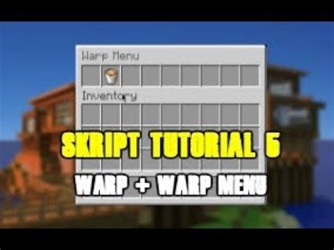 Minecraft Skript Tutorial 5 - Warp + Warp Menu - YouTube