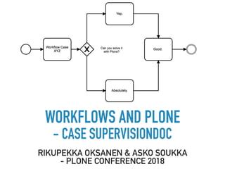 Workflows And Plone Case Supervisiondoc PPT