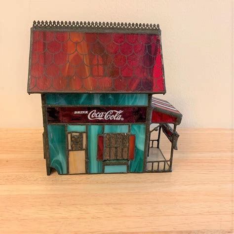 Mavin Vintage Franklin Mint Coca Cola Stained Glass Corner Store