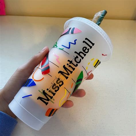 Teacher Starbucks Cup Personalized Starbucks Cup Christmas Teacher T Teacher Crayon