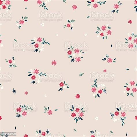 사랑스러운 Ditsy 꽃 원활한 패턴 작은 손으로 그린 꽃 배경으로 큰 직물 배너 배경 화면 포장 벡터 디자인 꽃 식물에 대한 스톡 벡터 아트 및 기타 이미지 Istock