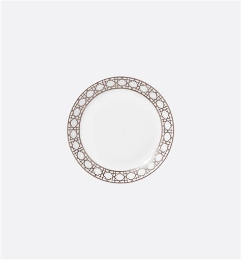 브렉퍼스트 소서 화이트 And 베이지 Cannage Montaigne Dior