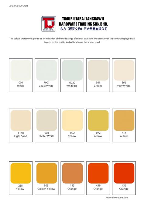 Jotun Color Code Chart At Joseph Florence Blog
