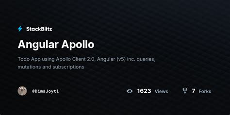 Angular Apollo Stackblitz