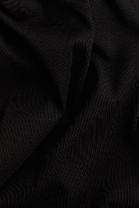 스쿱백 리브드 바디수트 블랙 여성 Handm Kr