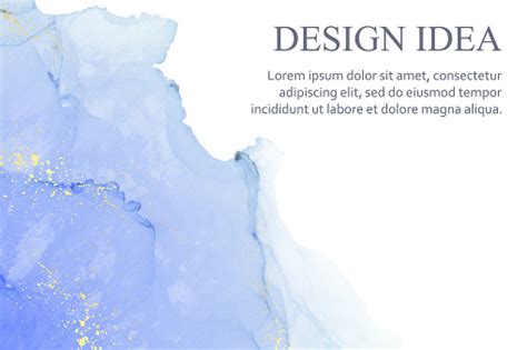 추상적인 파란색 잉크 웨이브와 흰색에 황금 빛이 있는 수채화 배경 포스터에 대한 스톡 벡터 아트 및 기타 이미지 포스터 0명 건강관리와 의술 Istock