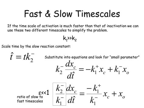 Fast Slow Timescale Analysis1 Ppt Physics Science