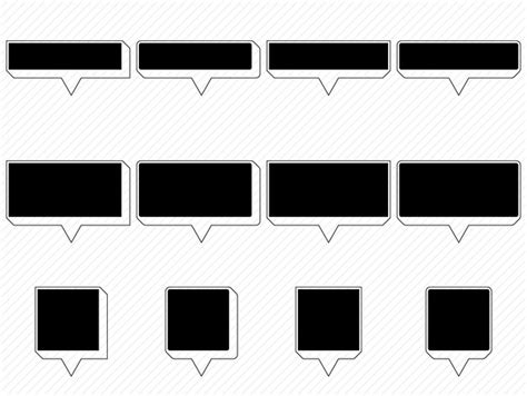 Cuadro De Diálogo Negro Conjunto De Cuadro De Diálogo Marco Para