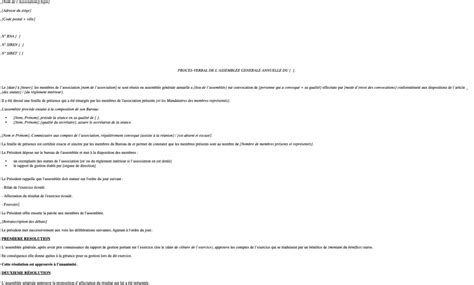 PV d AG d approbation des comptes d une association notre modèle gratuit