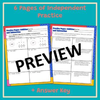 Adding And Subtracting Using Standard Algorithms Complete Lesson Plan