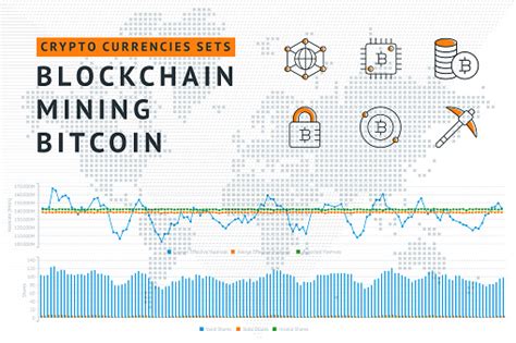 Ilustración De Blockchain Fondo De Ilustración De Vector Con Los Iconos