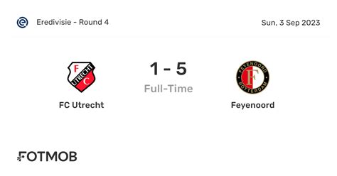Fc Utrecht Vs Feyenoord Live Score Predicted Lineups And H2h Stats