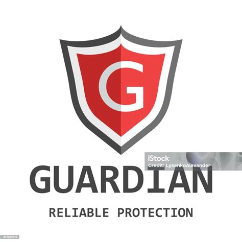 붉은 방패 기호입니다 벡터 일러스트 플랫 스타일 Word 보호자와 함께입니다 0명에 대한 스톡 벡터 아트 및 기타 이미지 0명 개념 검은색 Istock