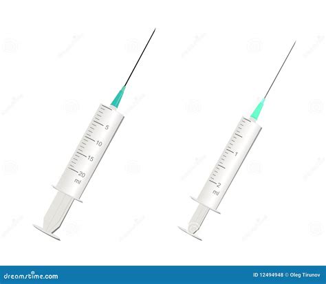 Two Empty Syringes Stock Vector Illustration Of Medical 12494948