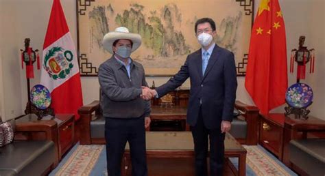 Pedro Castillo Se Reune Con Embajador De China En El Perú