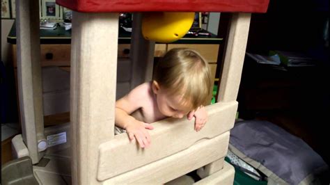 Katelyn Climbing The Slide Youtube