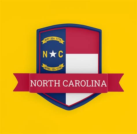 Premium Photo North Carolina Flag With Banner