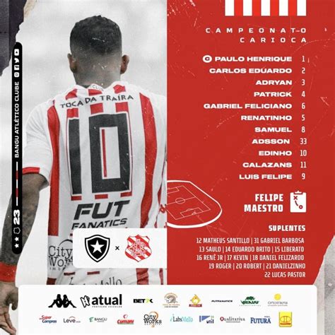 Em Busca Da Liderança Botafogo Está Escalado Para Pegar O Bangu Pelo