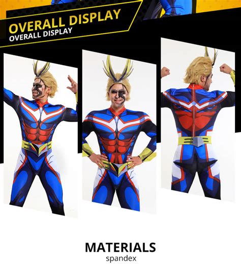 My Hero Academia All Might Toshinori Yagi Hero Suit Jumpsuit 3d Printed