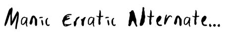 manic erratic font webfont and desktop myfonts