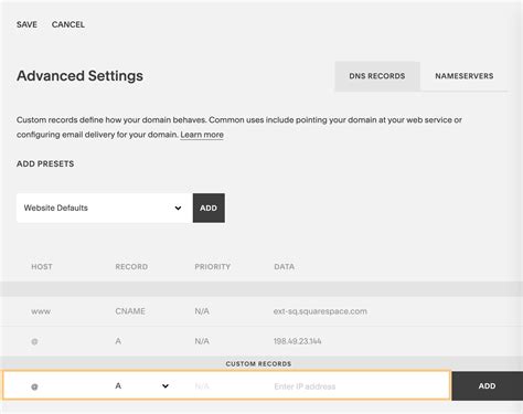 Connect Your Squarespace Domain Artlogic Support