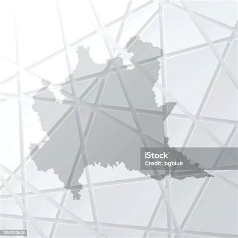 Carte De Lombardie Avec Réseau Maillé Sur Fond Blanc Vecteurs Libres De