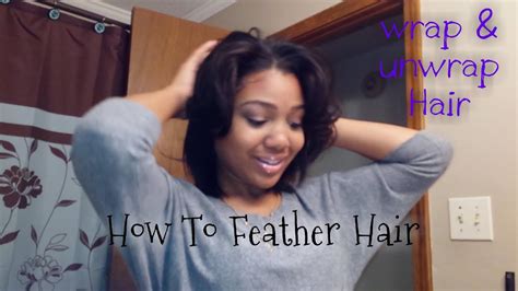 How I Wrap And Unwrap My Hair W Curls How To Get Feathered Hair Youtube