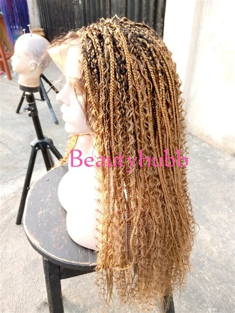 Boho Knotless Full Lace Box Braid Wig For Black Women Box Etsy