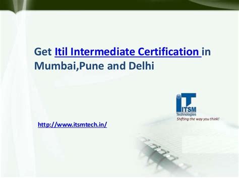 Get Itil Intermediate Certification In Mumbai Pune And Delhi