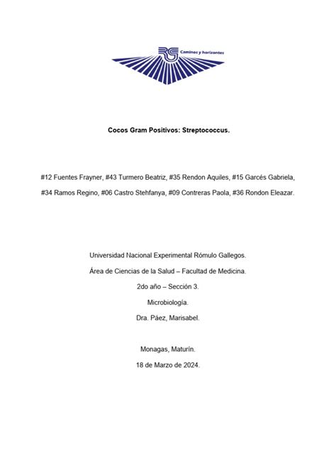 Informe Streptococcos Pdf Estreptococo Sistema Complementario