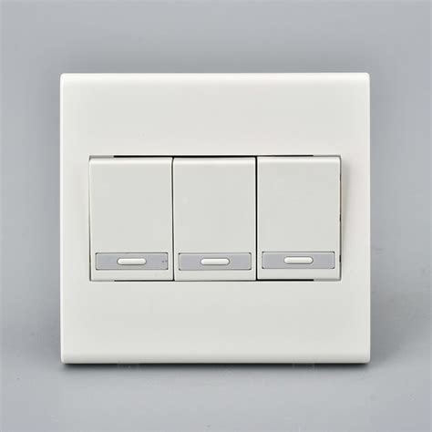 3 Gang 1 Way Electrical Light Switch Push Button Control Switch Switch And Wall Switch