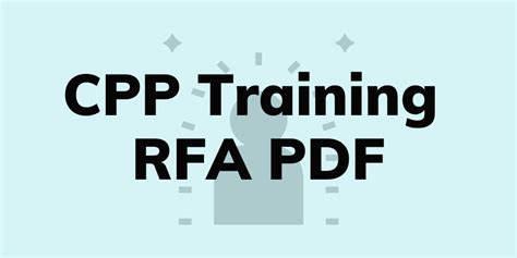 Cpp Training Rfa Spring 2025 Center For Evidence To Practice