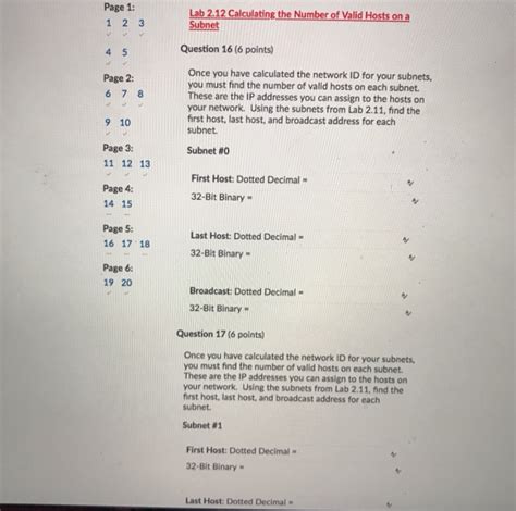 Solved Lab 2 12 Calculating The Number Of Valid Hosts On A