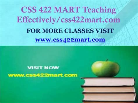 Ppt Css 422 Mart Teaching Effectively Powerpoint