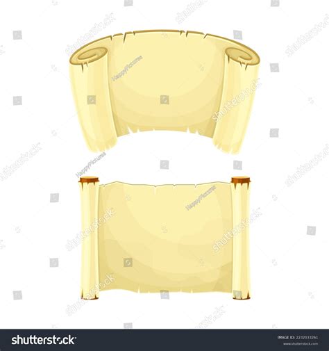 Old Scroll Roll Papyrus Parchment Paper Stock Vector Royalty Free