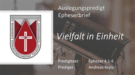Vielfalt In Einheit Andreas Repp Youtube