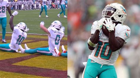 Fans React To Tyreek Hills Viral Rollercoaster Td Celebration During